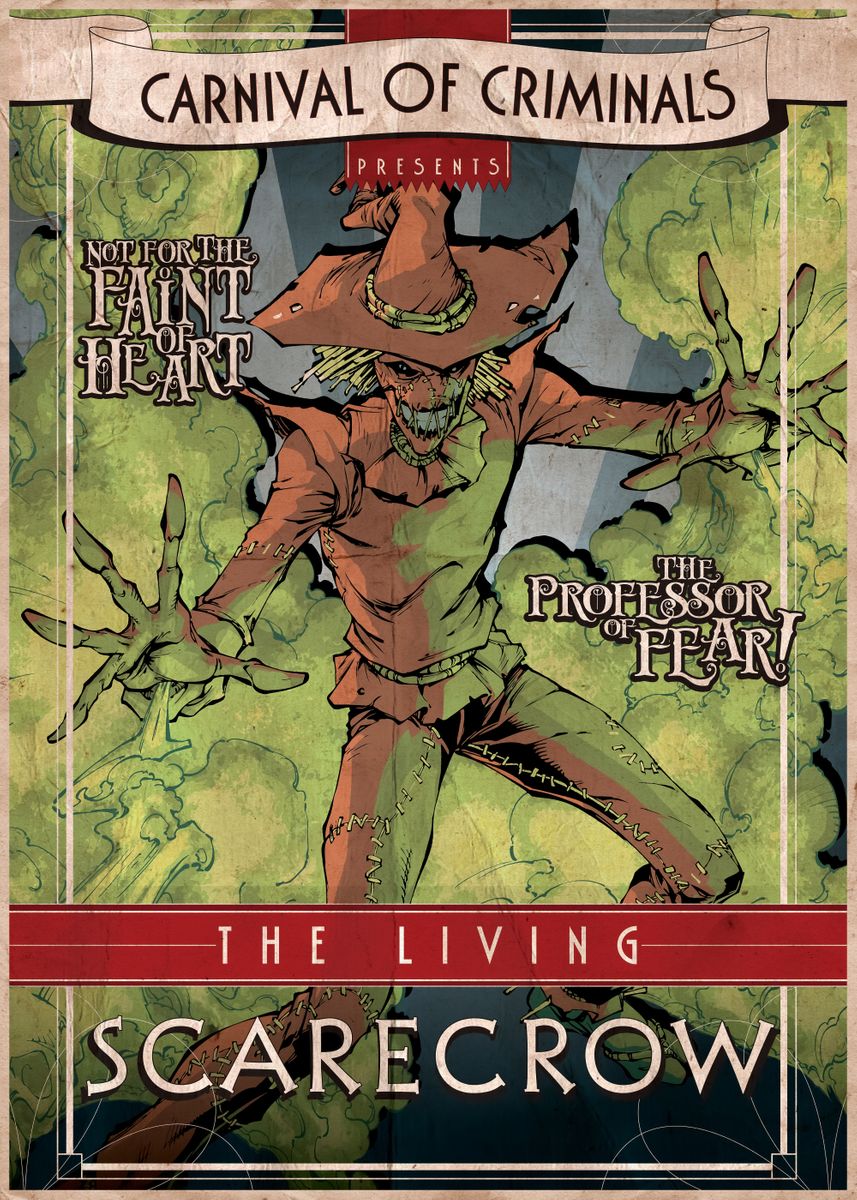 'Scarecrow' Poster, picture, metal print, paint by DC Comics | Displate