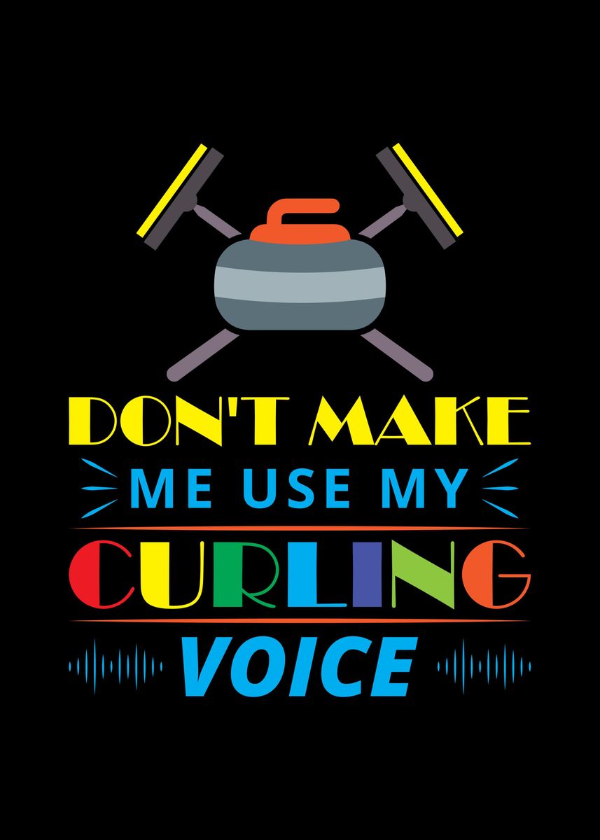 'Curling Curler' Poster, picture, metal print, paint by Sebastian ...