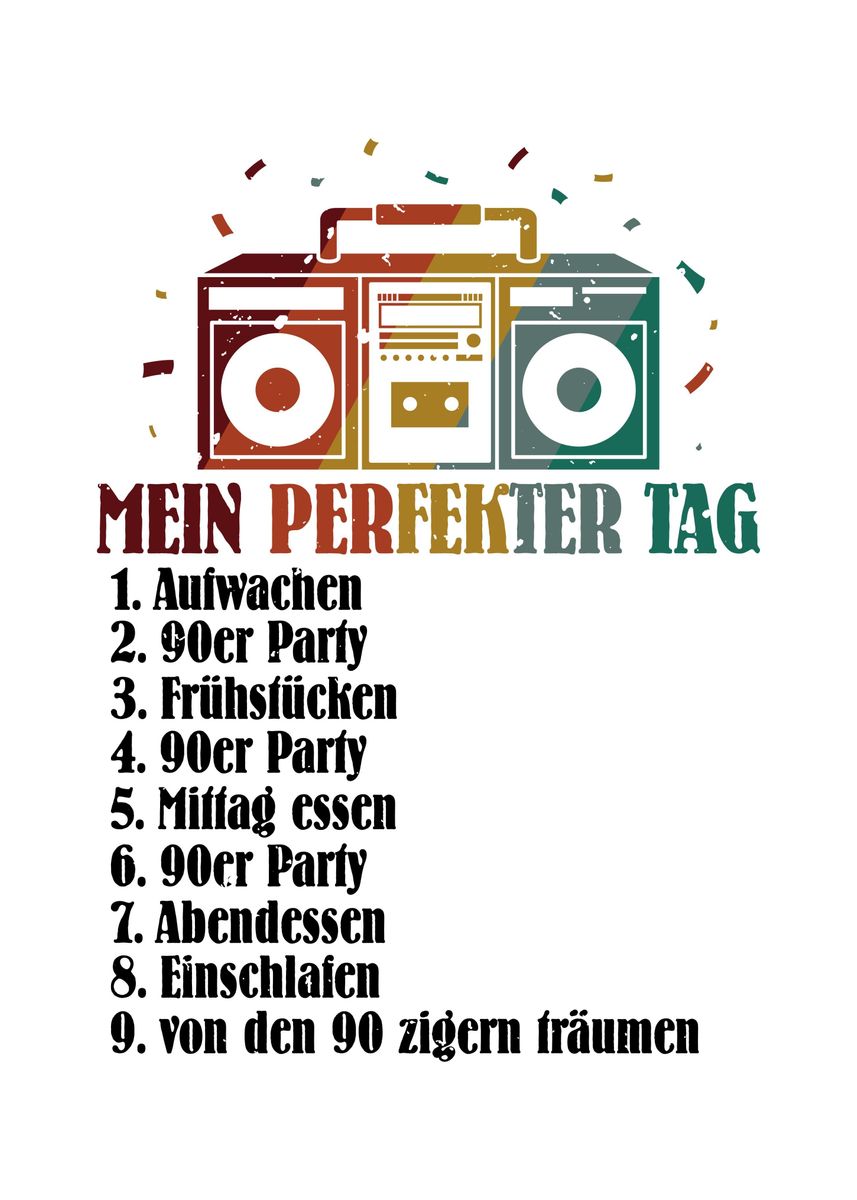 '90s German 90' Poster by Sebastian Wünsche | Displate