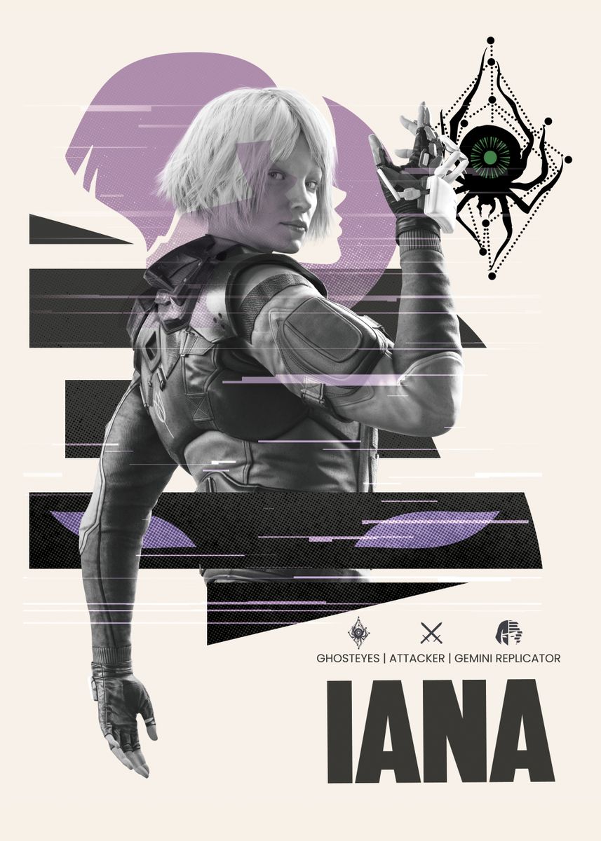 'Iana' Poster, picture, metal print, paint by Rainbow Six Siege | Displate