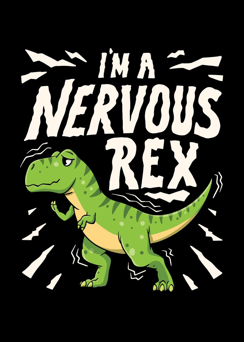 'Anxiety Design Im a' Poster, picture, metal print, paint by Michael ...