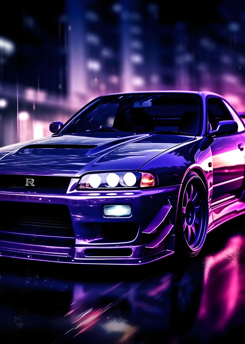 'Nissan Skyline R33' Poster, picture, metal print, paint by Zukato ...