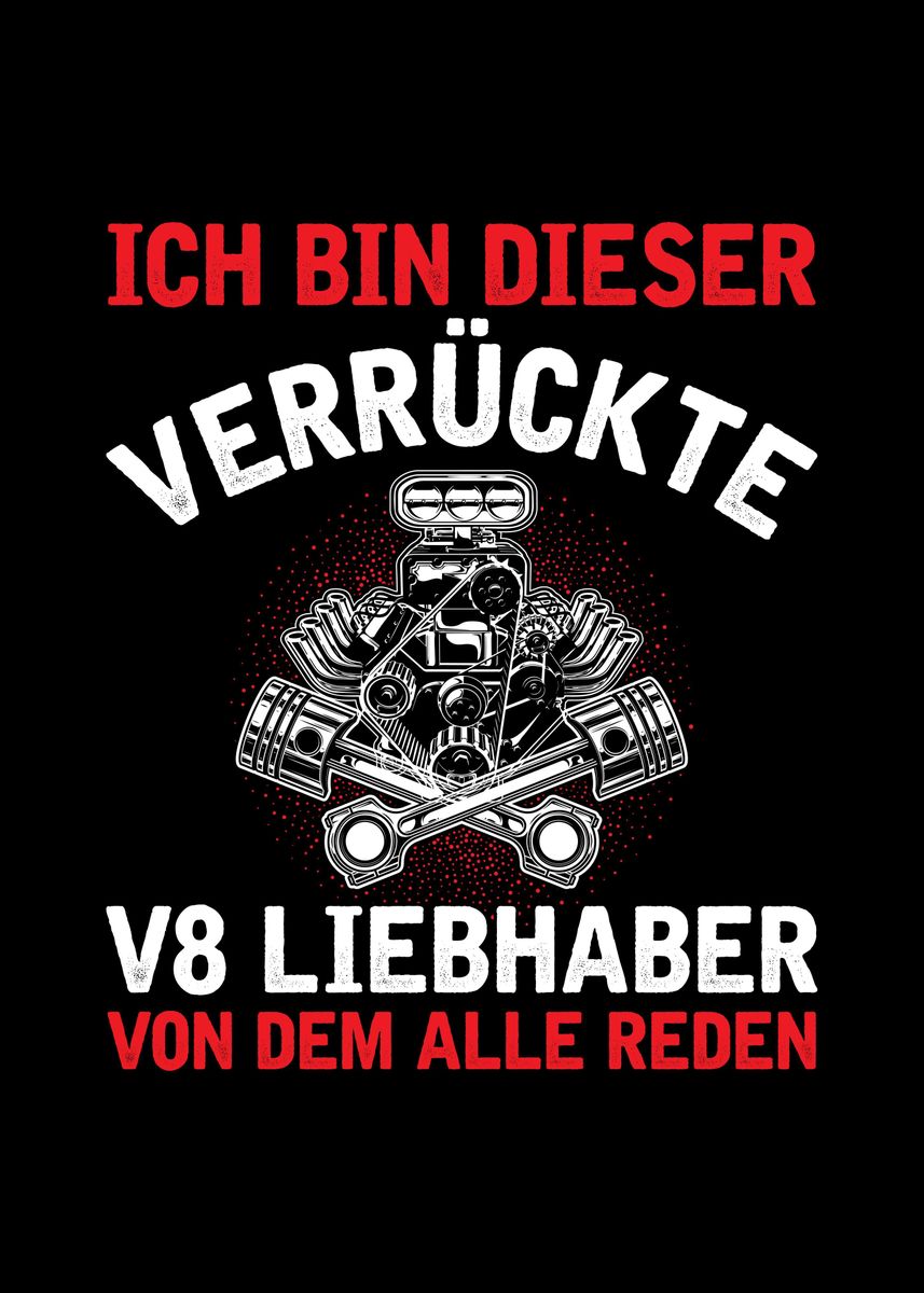 'Tuner Tuning German V8' Poster, picture, metal print, paint by ...