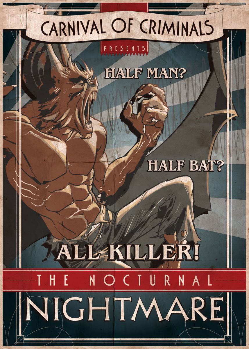 'Man-Bat' Poster, picture, metal print, paint by DC Comics | Displate