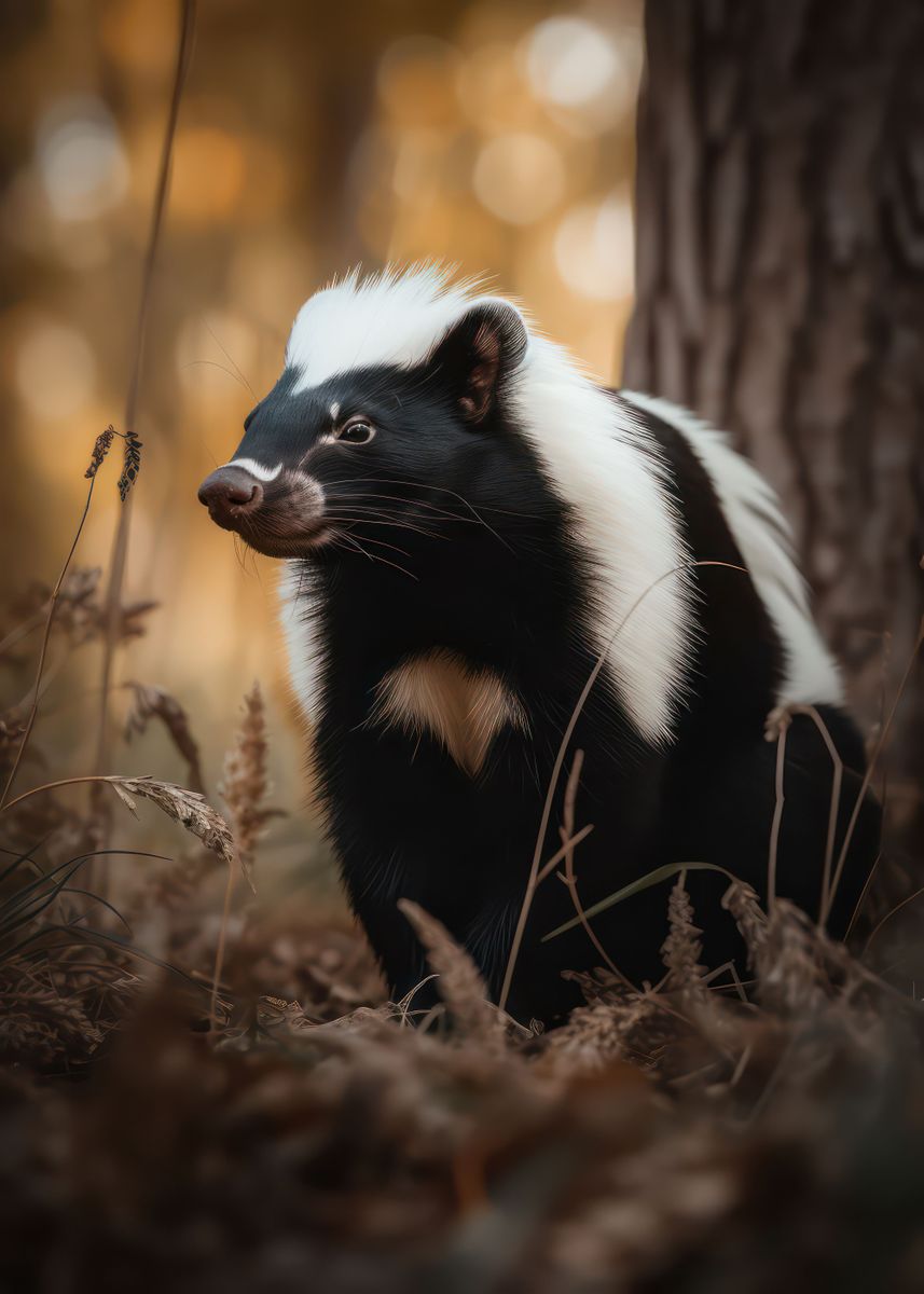 'Magnificent Skunk' Poster by Zooscape Wildlife | Displate