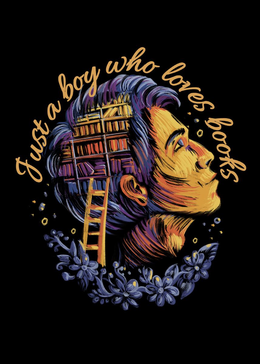 'Book Lover' Poster, picture, metal print, paint by Cool Worker | Displate