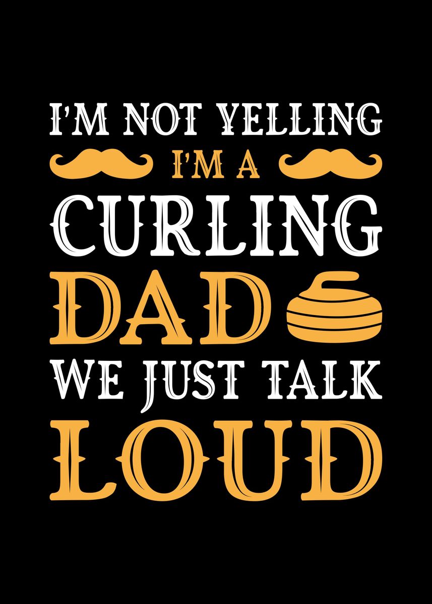 'Curling Curler' Poster by Sebastian Wünsche | Displate