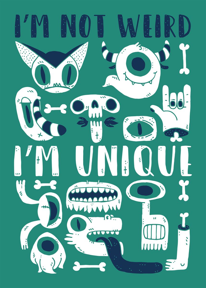 'Monsters' Poster, picture, metal print, paint by Cool Worker | Displate