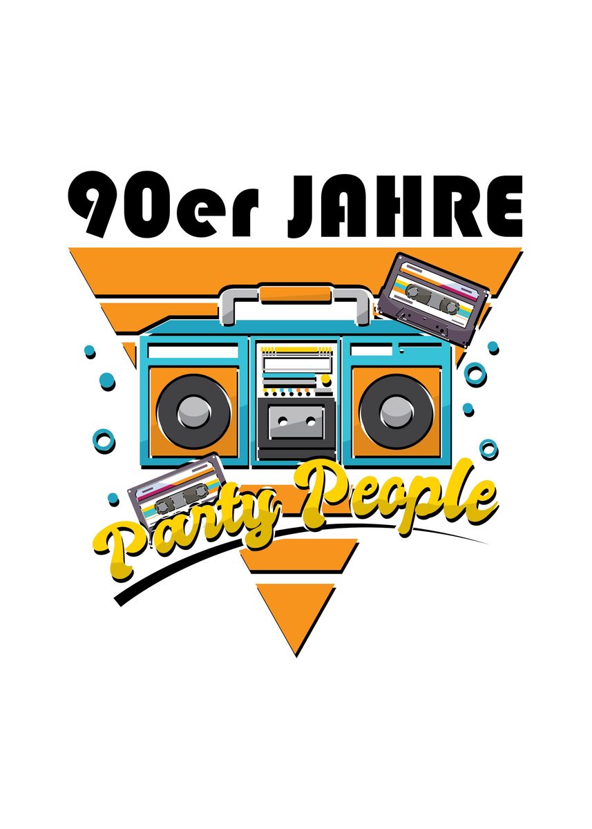 '90s German 90' Poster, picture, metal print, paint by Sebastian ...