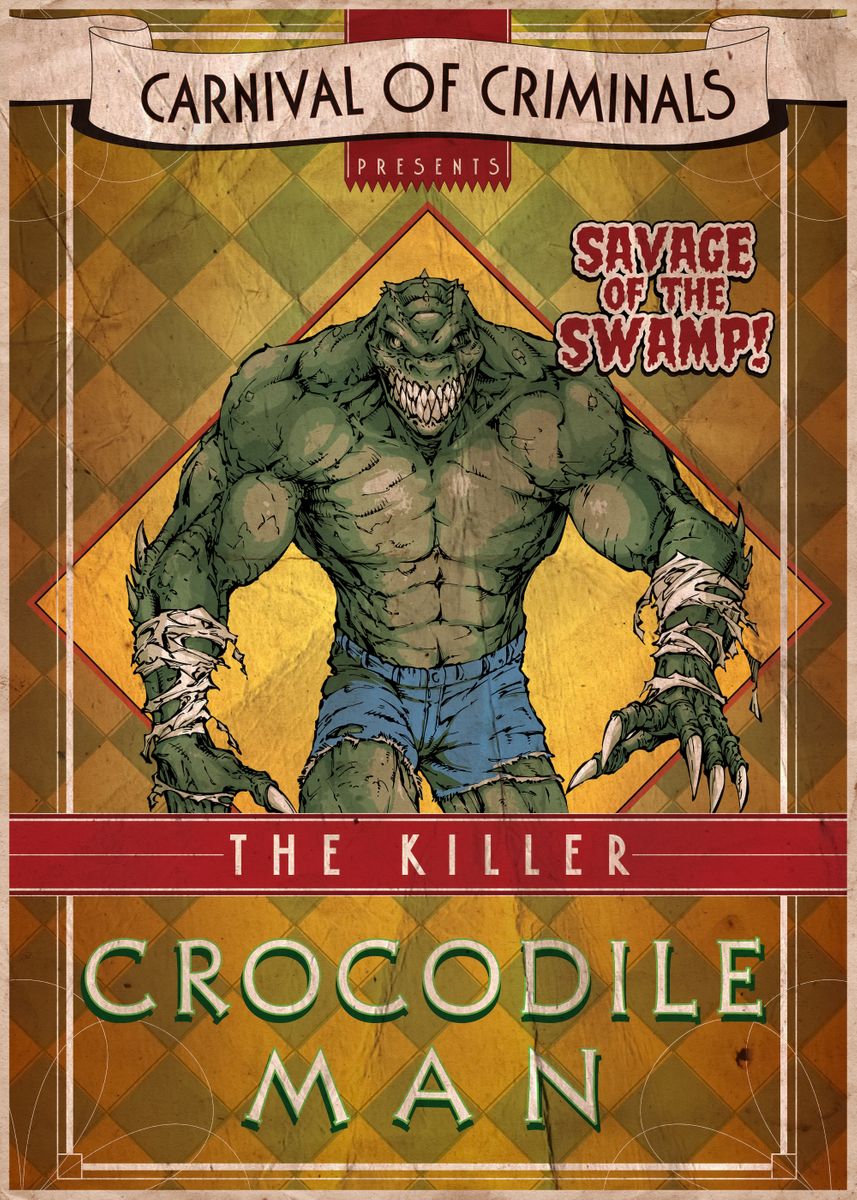 'Killer Croc' Poster, picture, metal print, paint by DC Comics | Displate