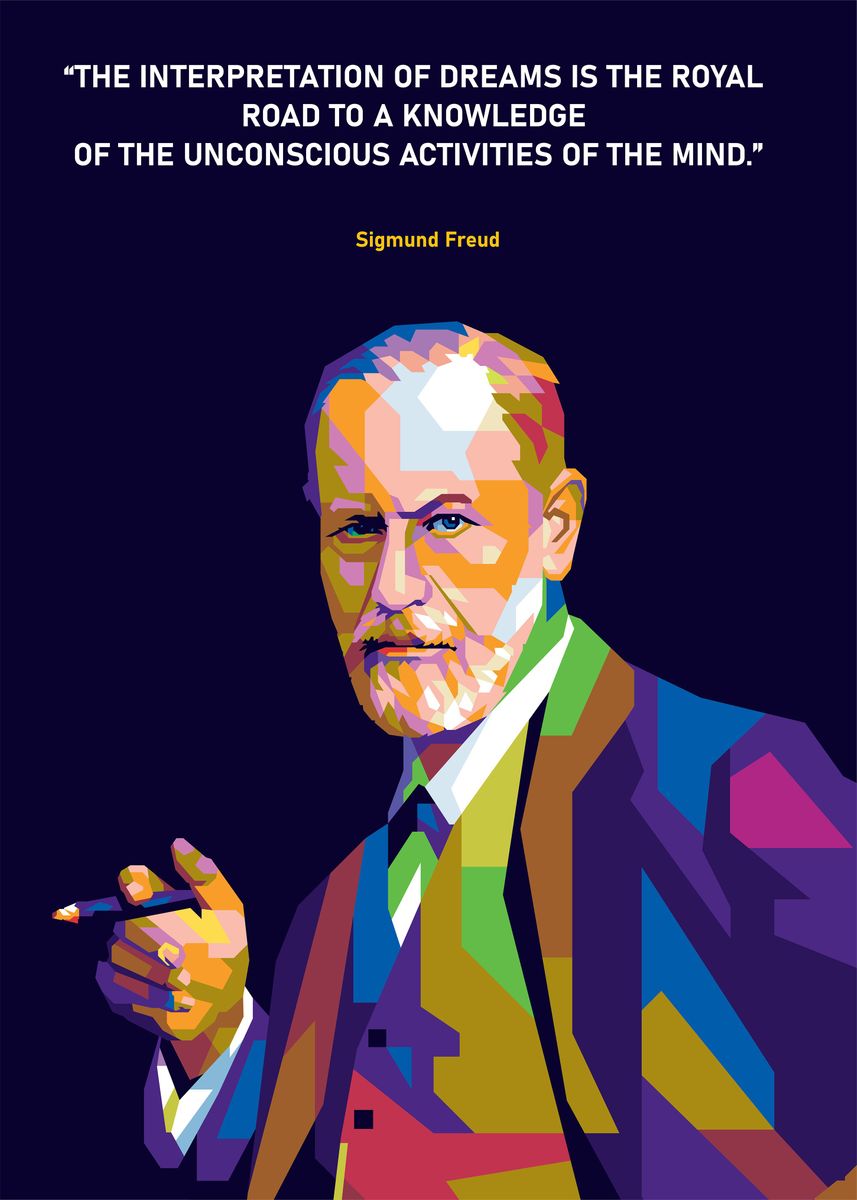 'Sigmund Freud Pop Art' Poster, picture, metal print, paint by Ananda ...