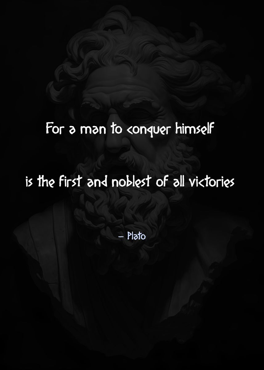 'Plato Philosophical Quote' Poster, picture, metal print, paint by ...