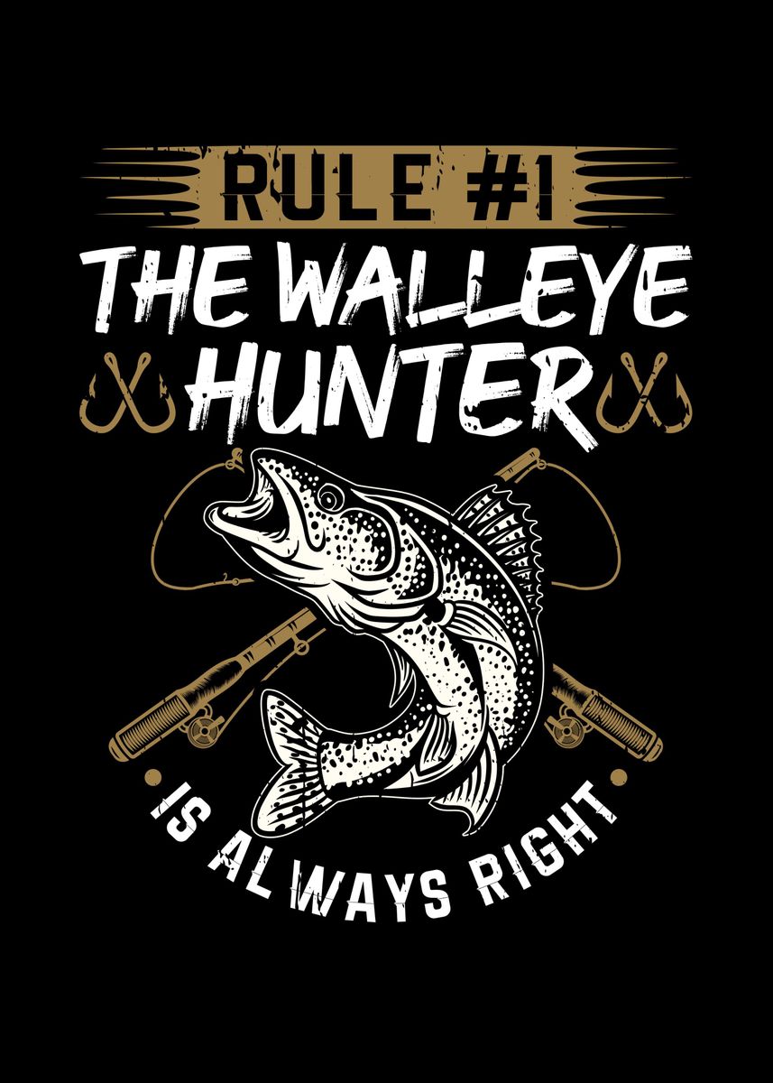 'Walleye Hunter Fishing' Poster by HumbaHarry Geitner | Displate