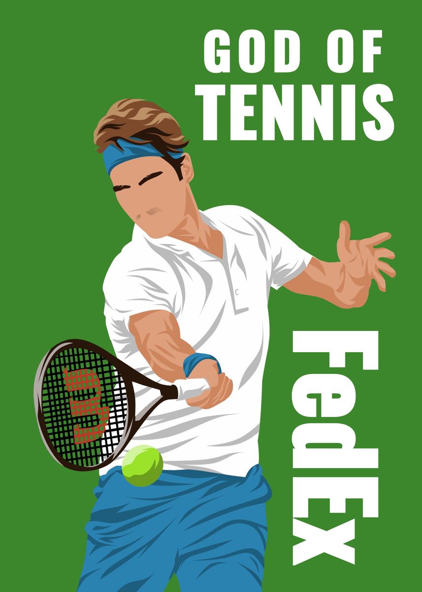 'Roger Federer' Poster, picture, metal print, paint by Miracle Studio ...