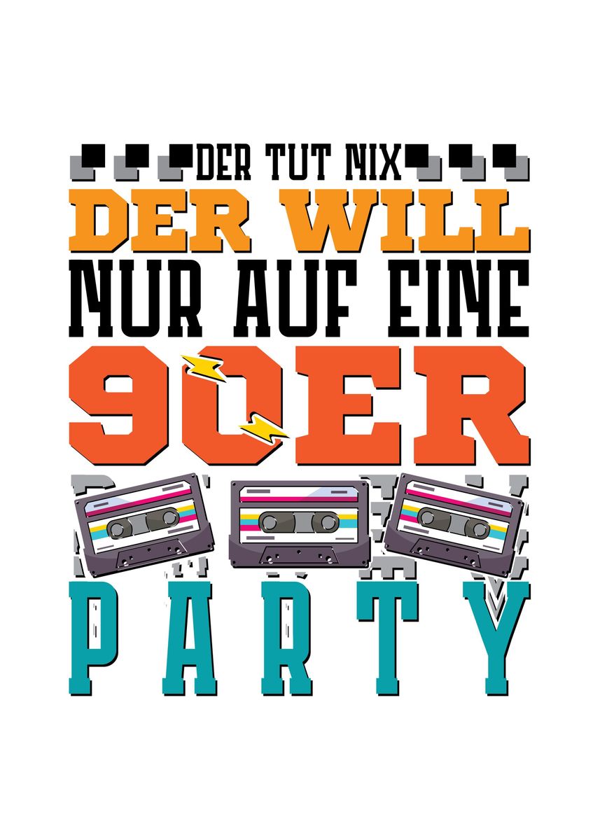 '90s German 90' Poster by Sebastian Wünsche | Displate