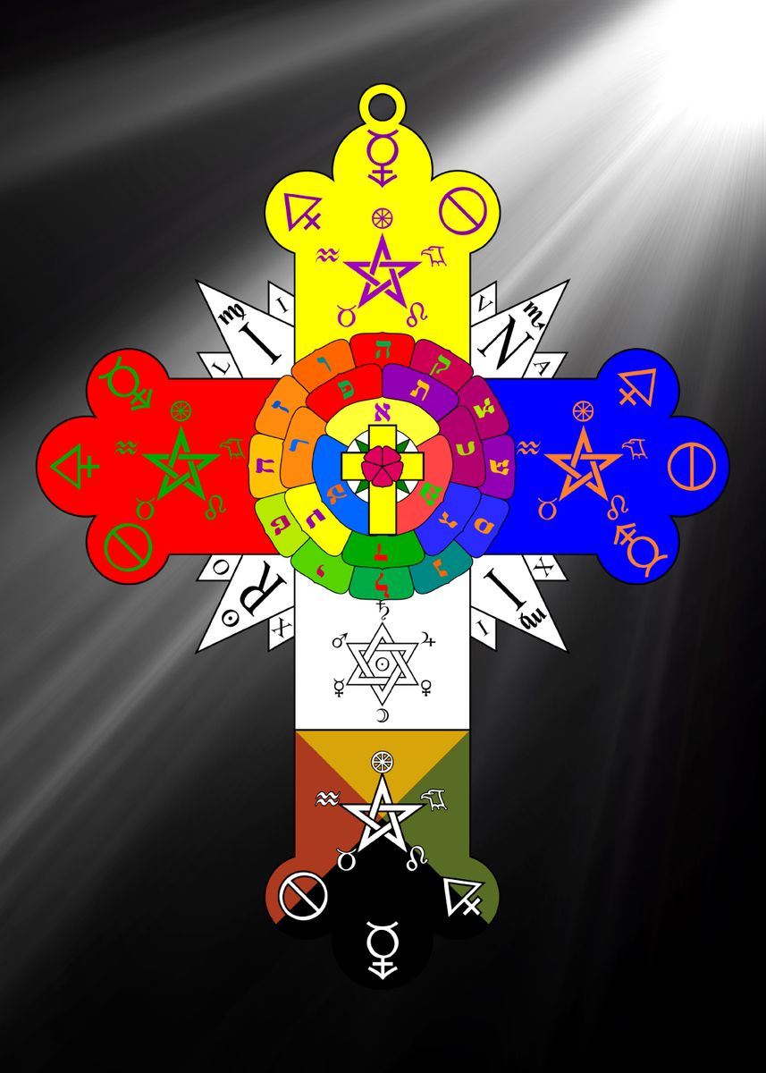 'rose cross light' Poster by Anil Gamble | Displate