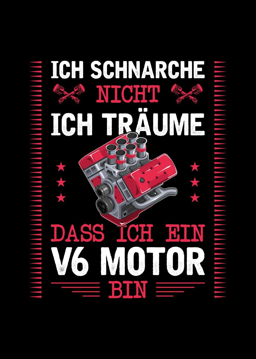 'Tuner Tuning German V6' Poster by Sebastian Wünsche | Displate