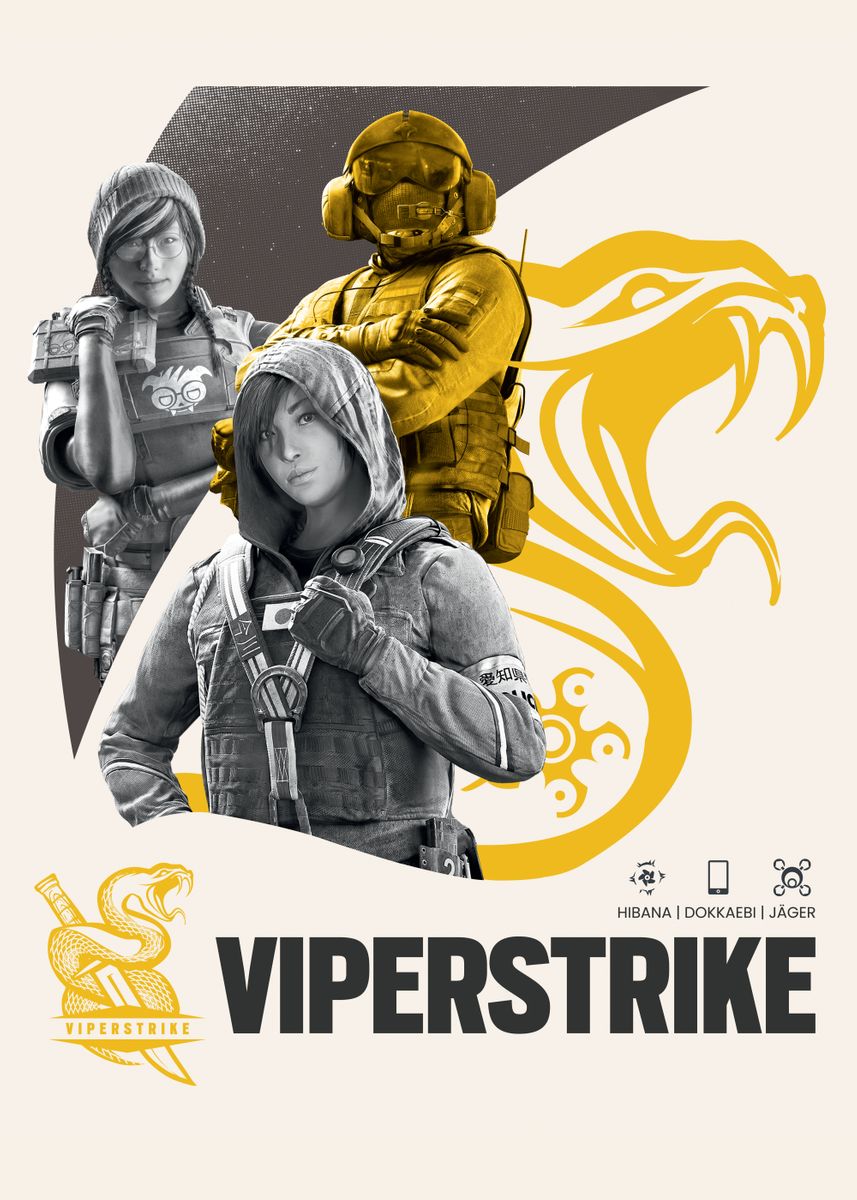 'Viperstrike' Poster, picture, metal print, paint by Rainbow Six Siege ...