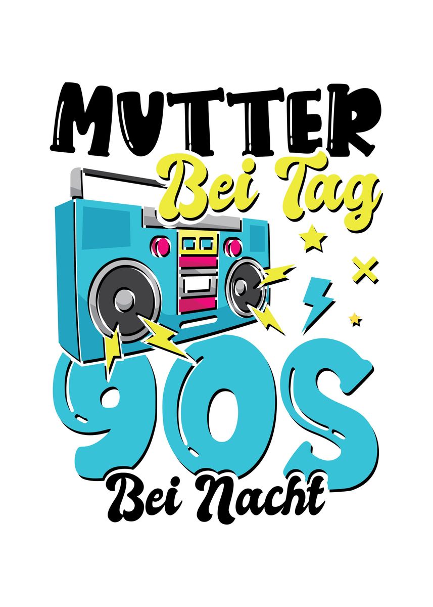 '90s German 90' Poster by Sebastian Wünsche | Displate