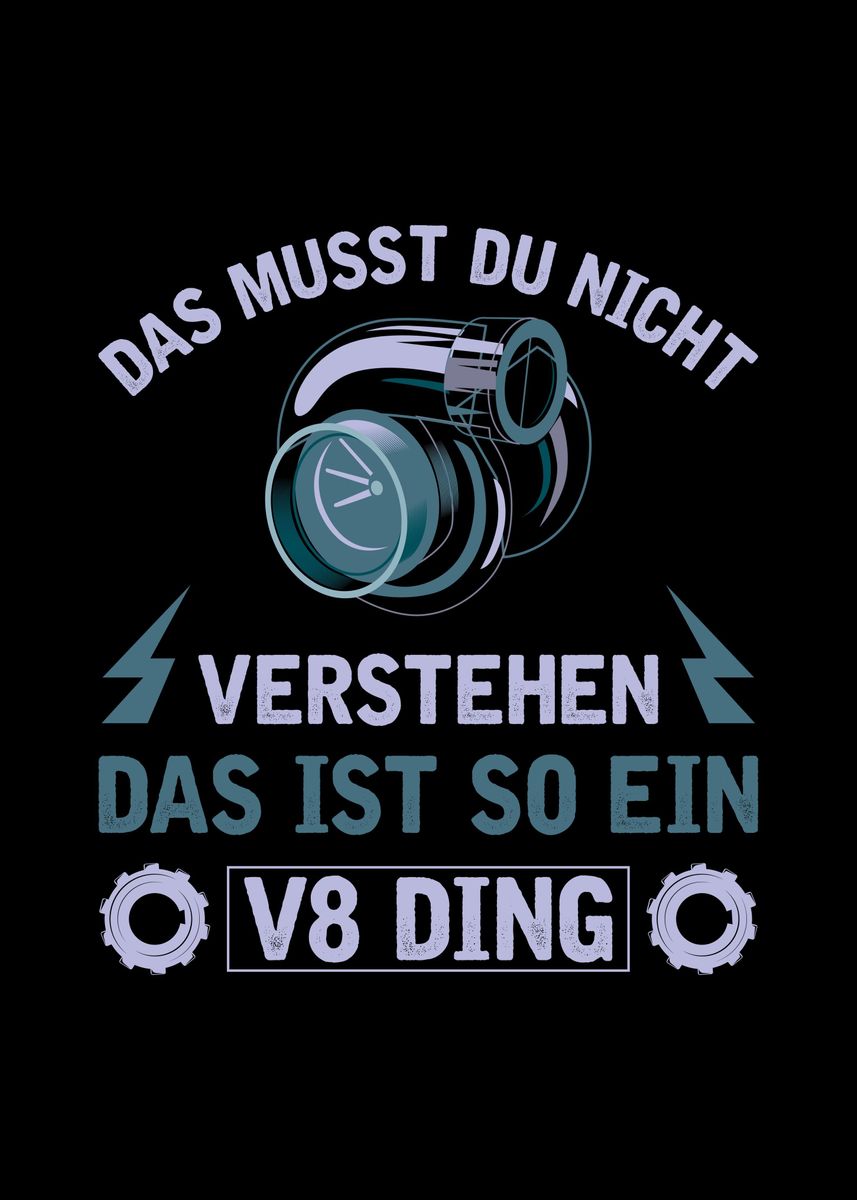 'Tuner Tuning German V8' Poster, picture, metal print, paint by ...
