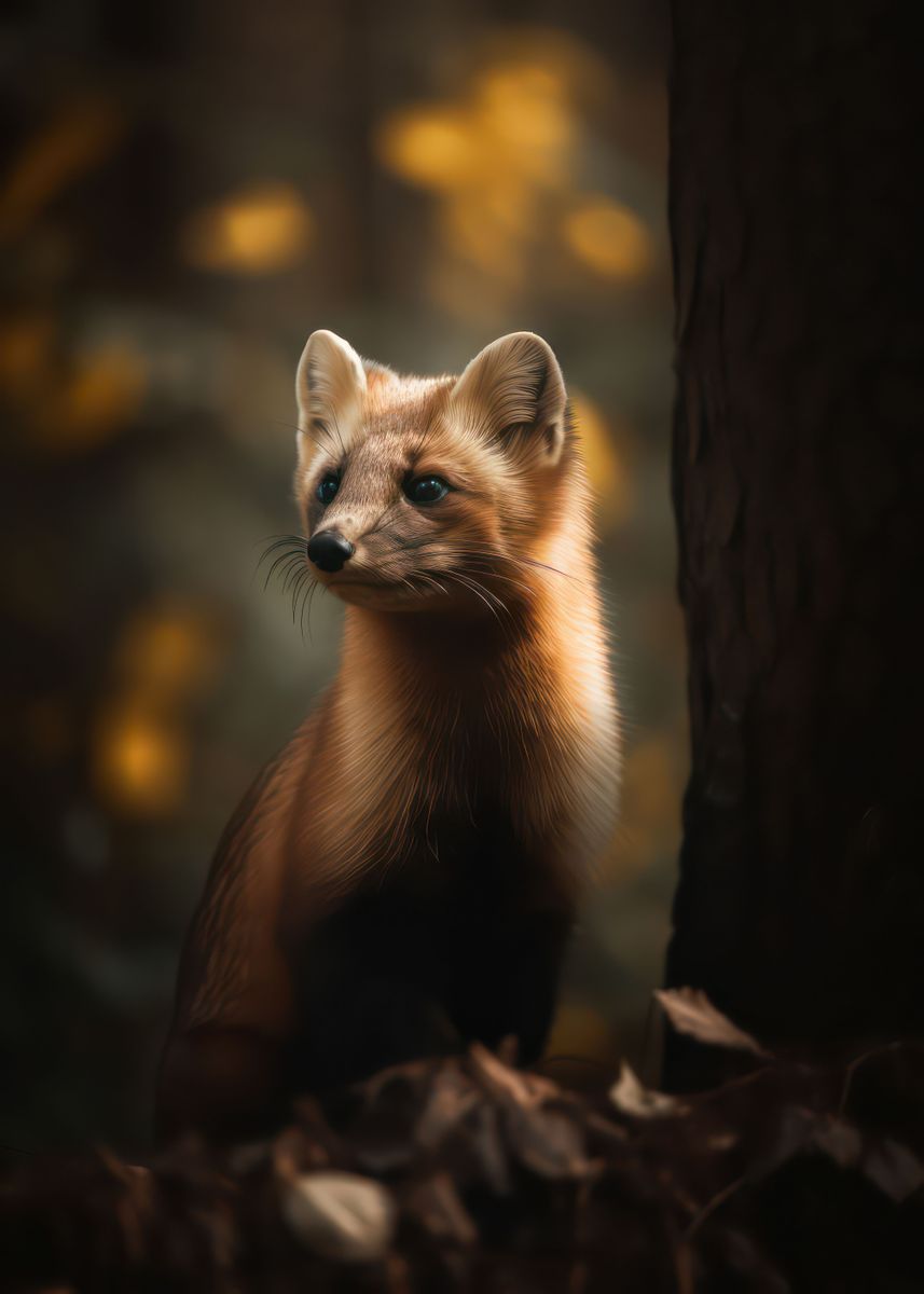 'Fierce marten' Poster by Zooscape Wildlife | Displate