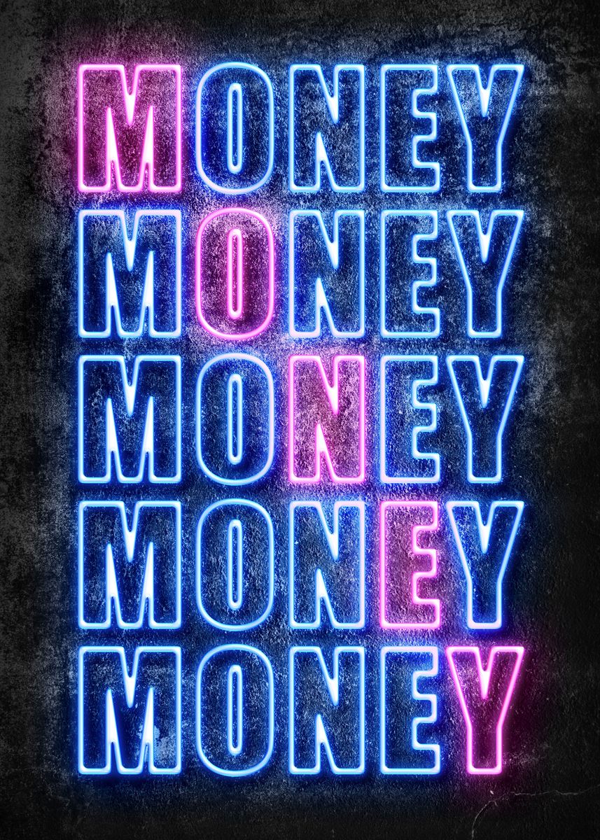 'money ' Poster, picture, metal print, paint by RETRO VINTAGE | Displate