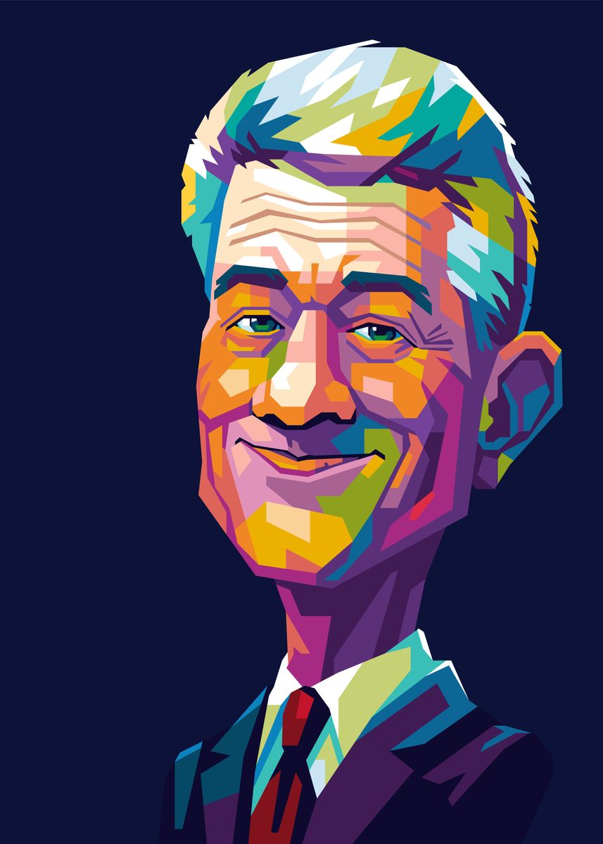 'Bill Clinton' Poster, picture, metal print, paint by LORT KOBO | Displate