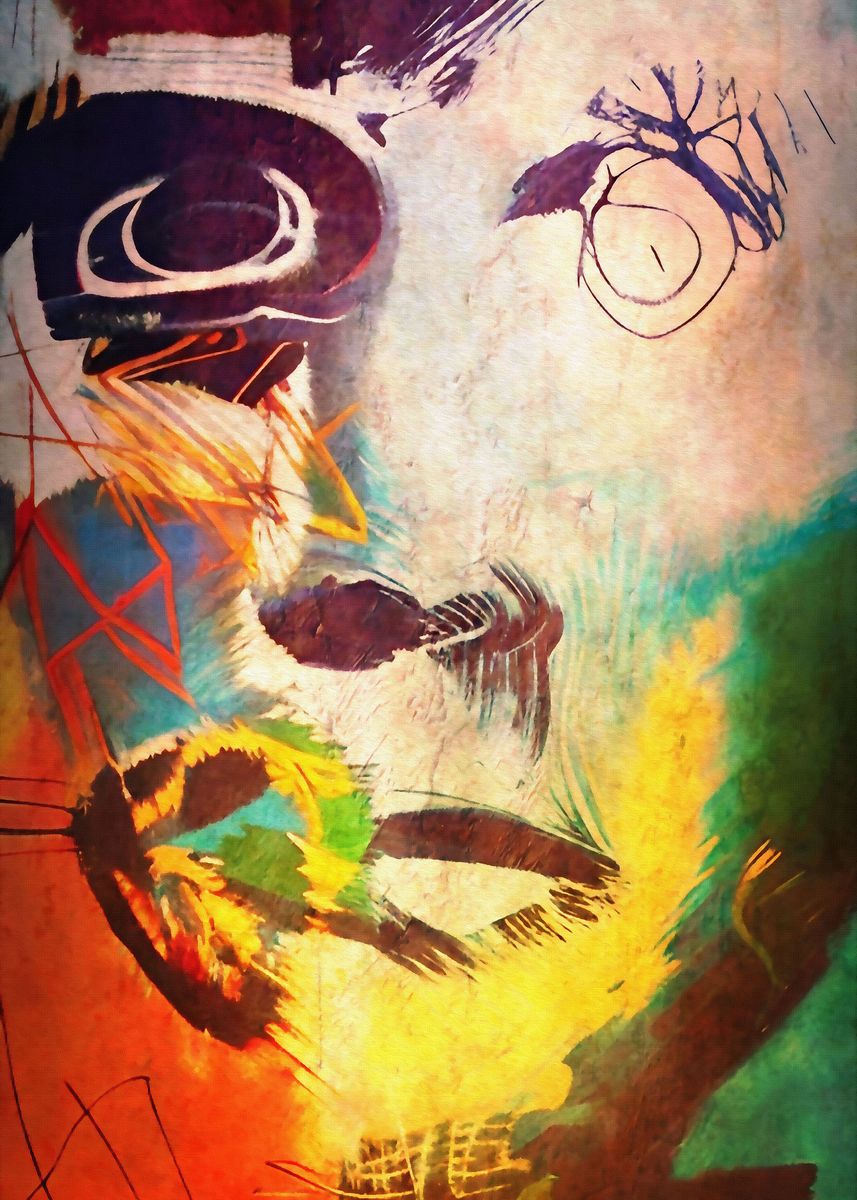 'Abstract man portrait' Poster, picture, metal print, paint by Bruce ...