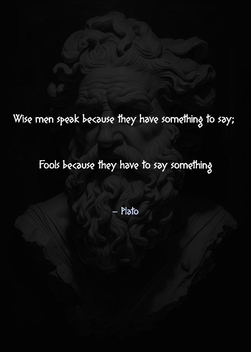 'Plato Philosophy Quote' Poster, picture, metal print, paint by ...