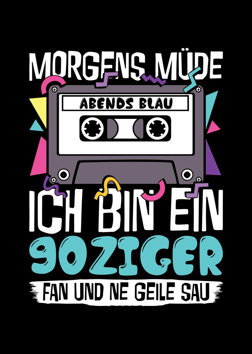 '90s German 90' Poster by Sebastian Wünsche | Displate