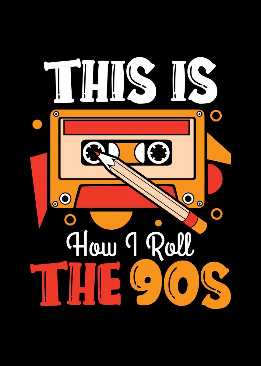 '90s German 90' Poster, picture, metal print, paint by Sebastian ...