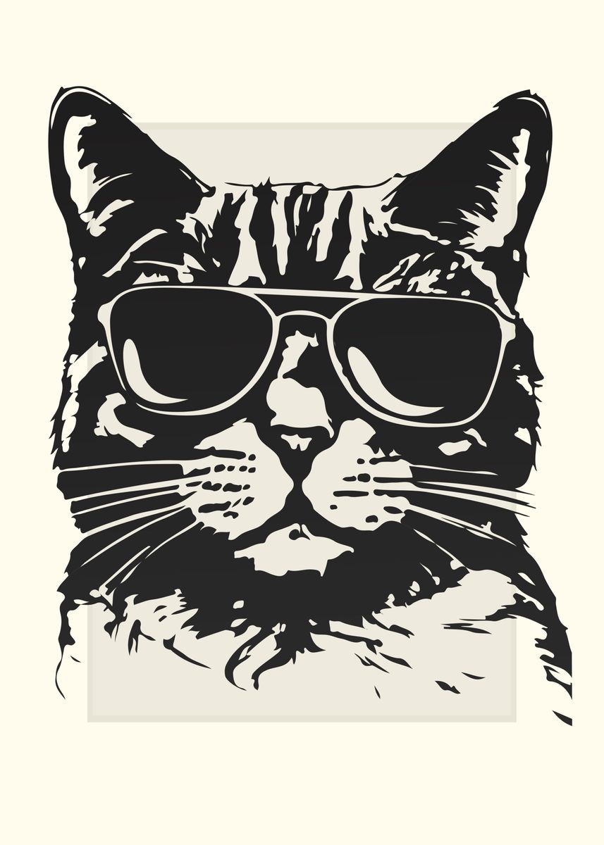 'American Shorthair Cat' Poster, picture, metal print, paint by Rafael ...