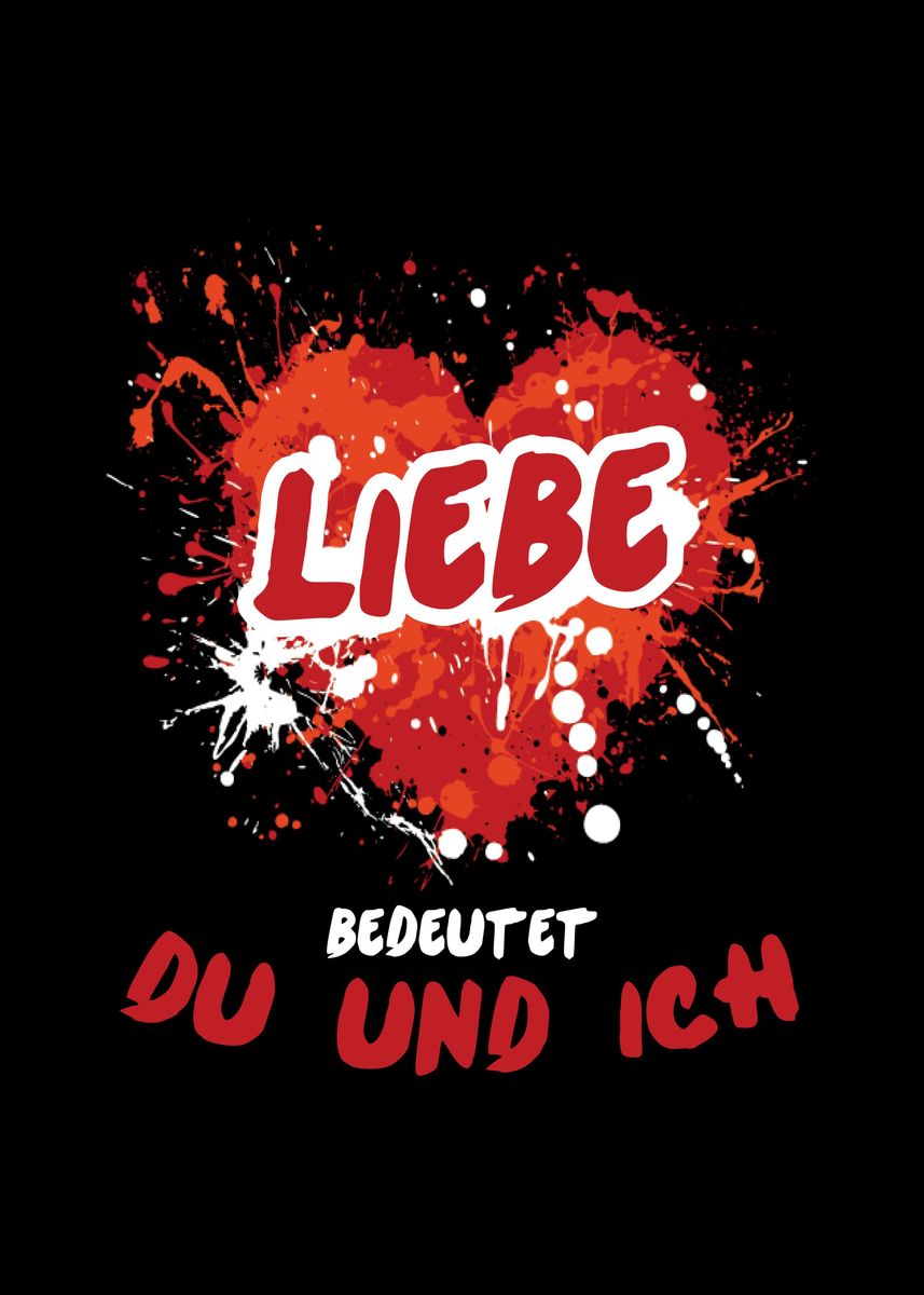 'Valentines Day German' Poster by Sebastian Wünsche | Displate