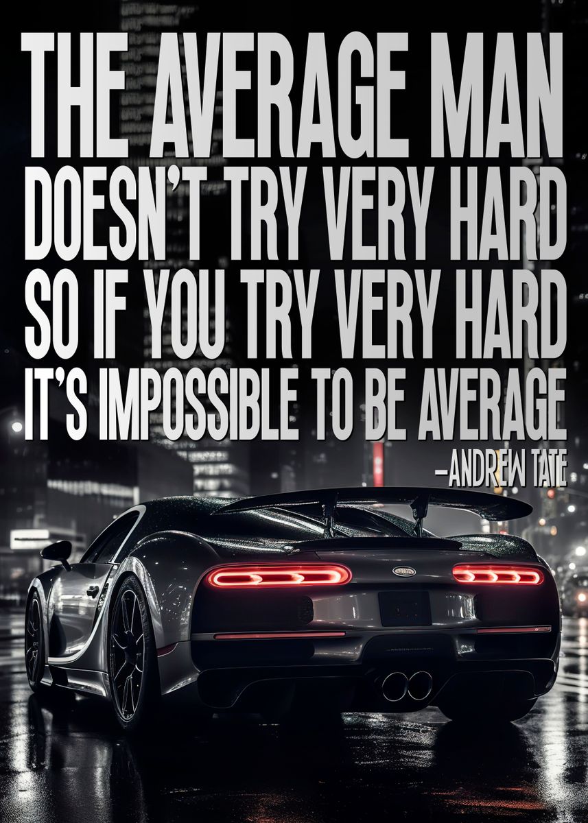 'Andrew Tate Motivation' Poster, picture, metal print, paint by ...