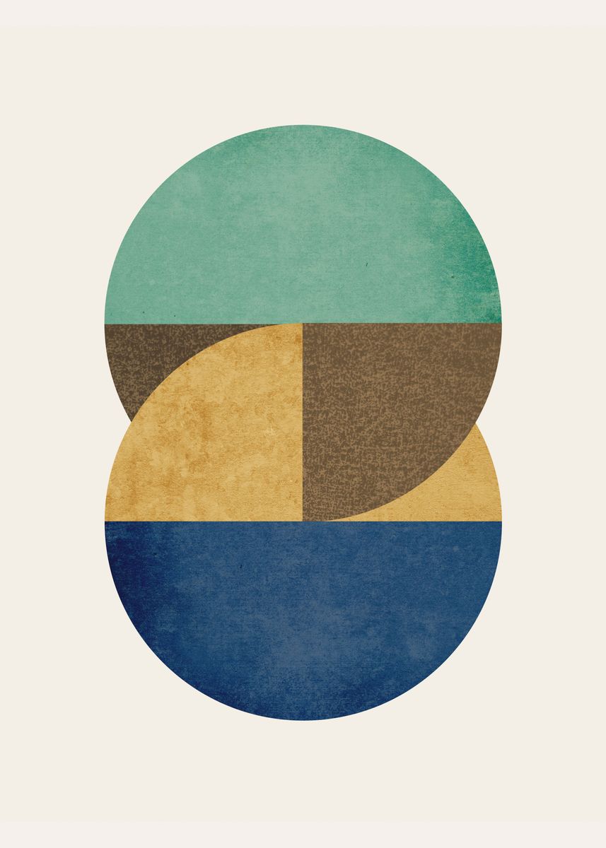 'Circle pieces abstract ' Poster by Moonlight | Displate