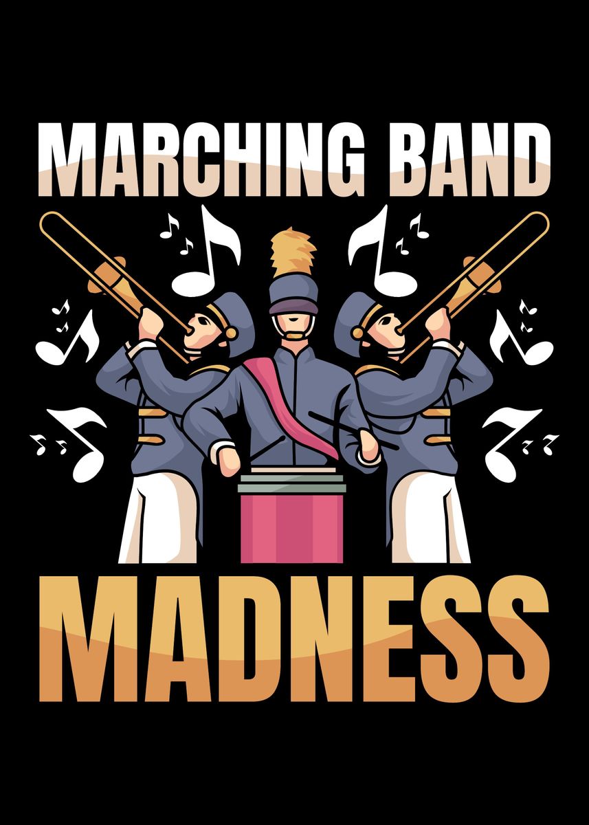 'Marching Band Madness' Poster, picture, metal print, paint by ...