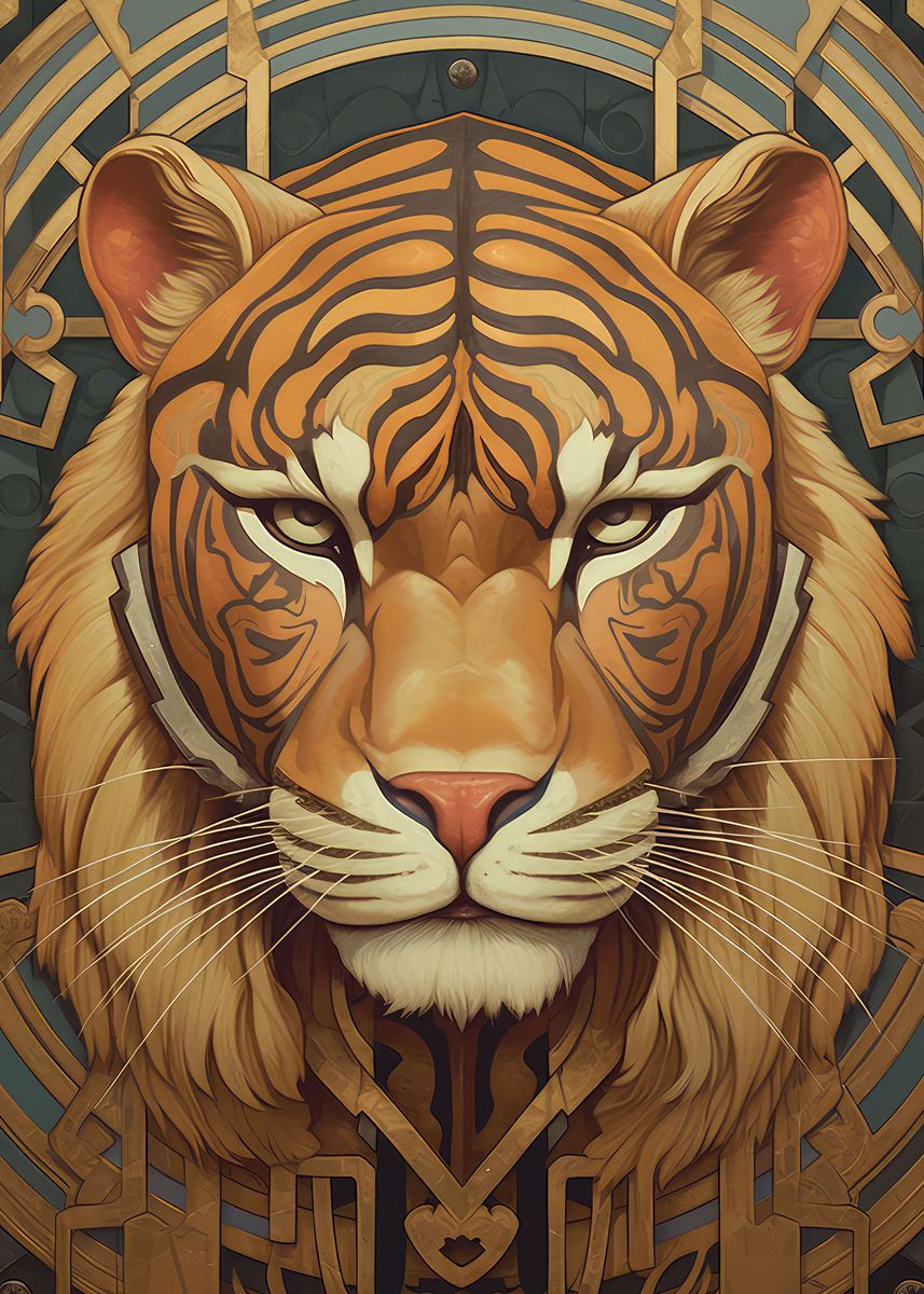 'GOLDEN TIGER ' Poster, picture, metal print, paint by gani ismail ...
