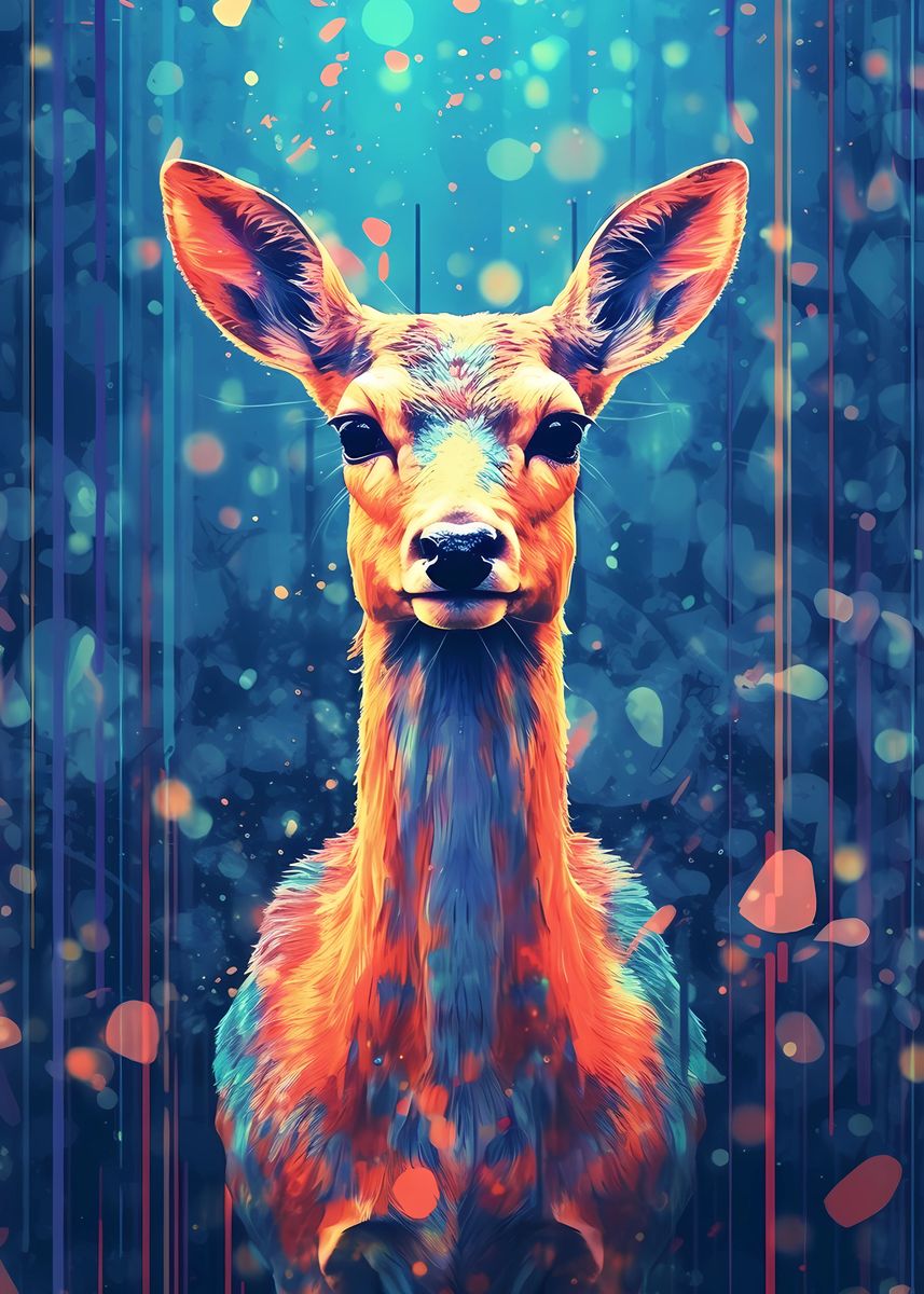'Deer Animal' Poster, picture, metal print, paint by DecoyDesign | Displate