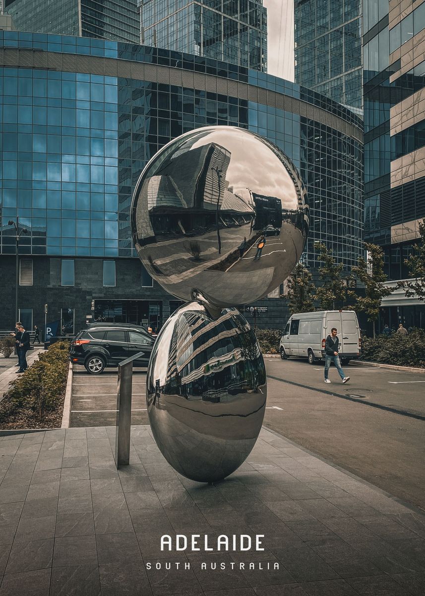 'Adelaide ' Poster, picture, metal print, paint by Famous City | Displate