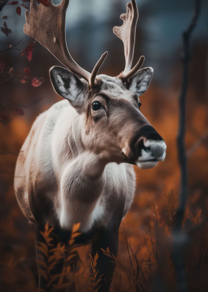 'Regal caribou' Poster by Zooscape Wildlife | Displate