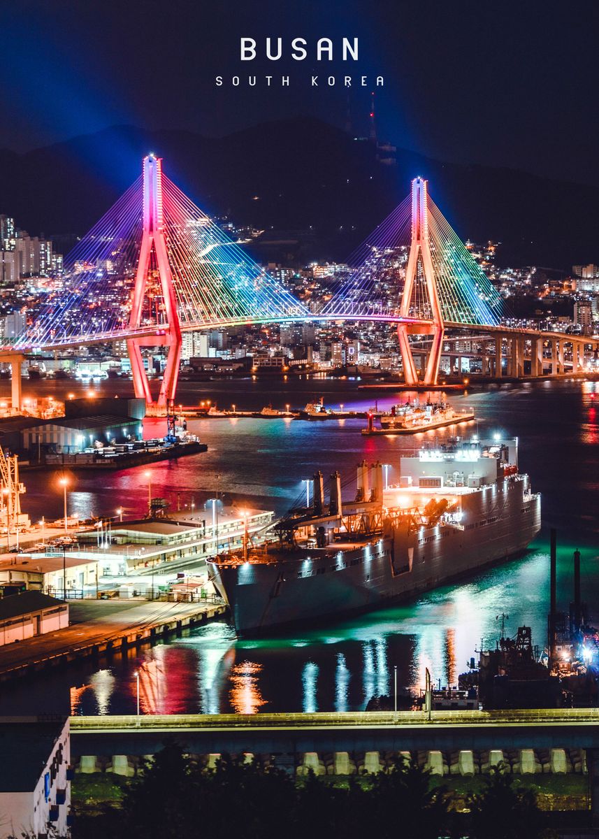 'Busan ' Poster, picture, metal print, paint by Big City | Displate