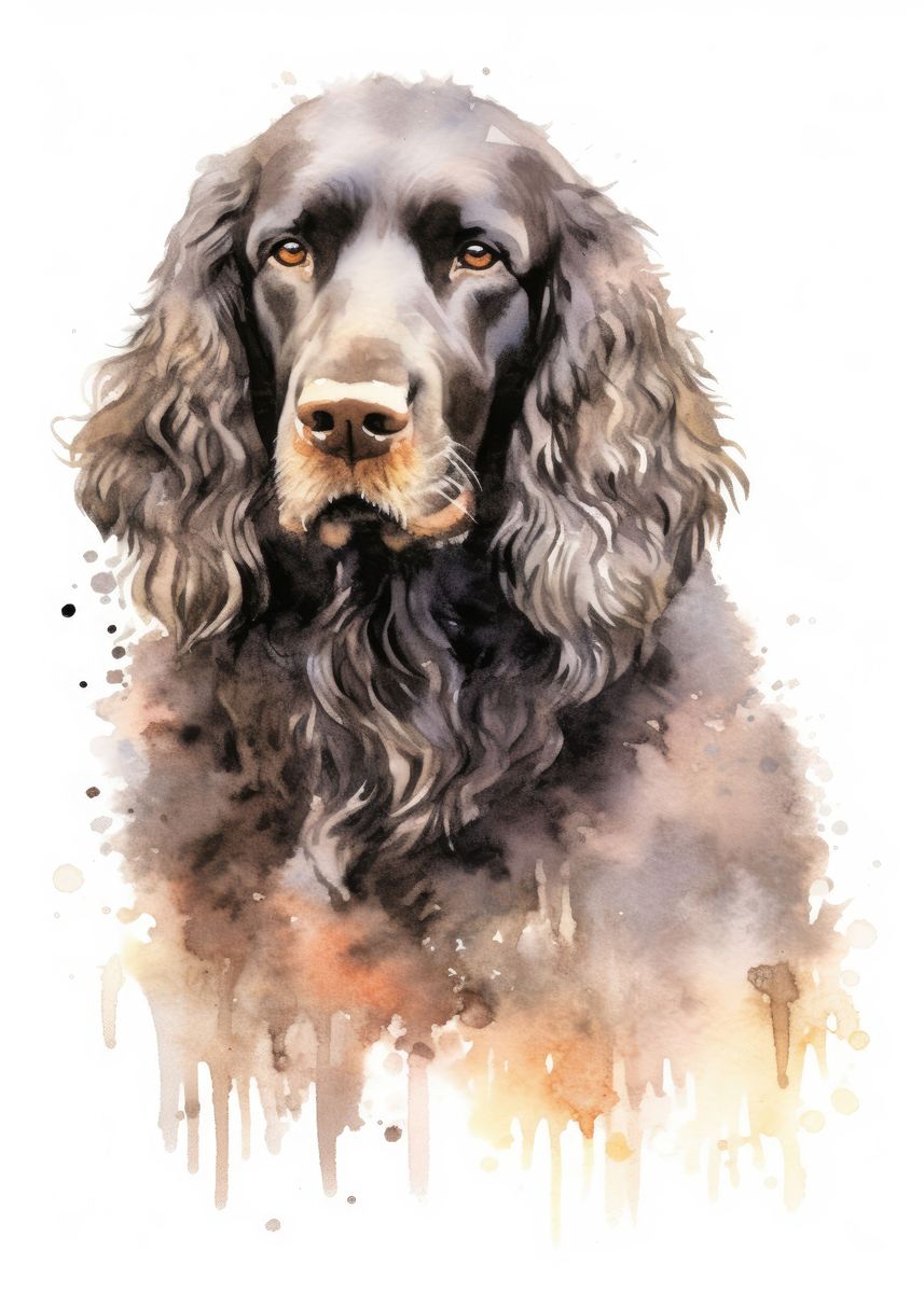 'Watercolor Irish Spaniel' Poster by Mappingz | Displate