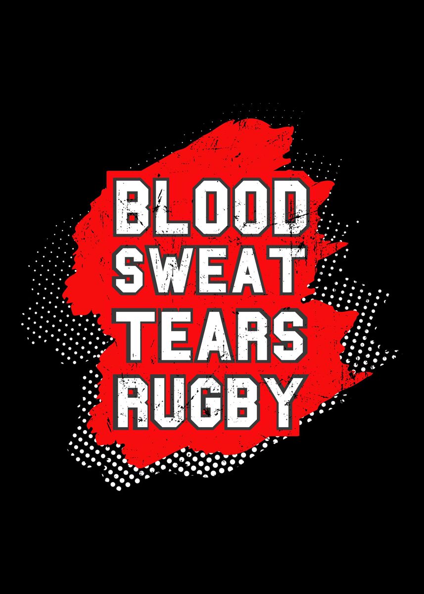 'Rugby' Poster, picture, metal print, paint by CrazySquirrel | Displate