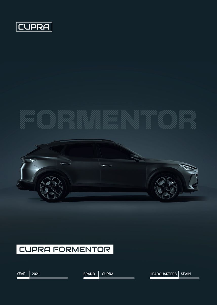 'Cupra Formentor 2021' Poster, picture, metal print, paint by Basues ...