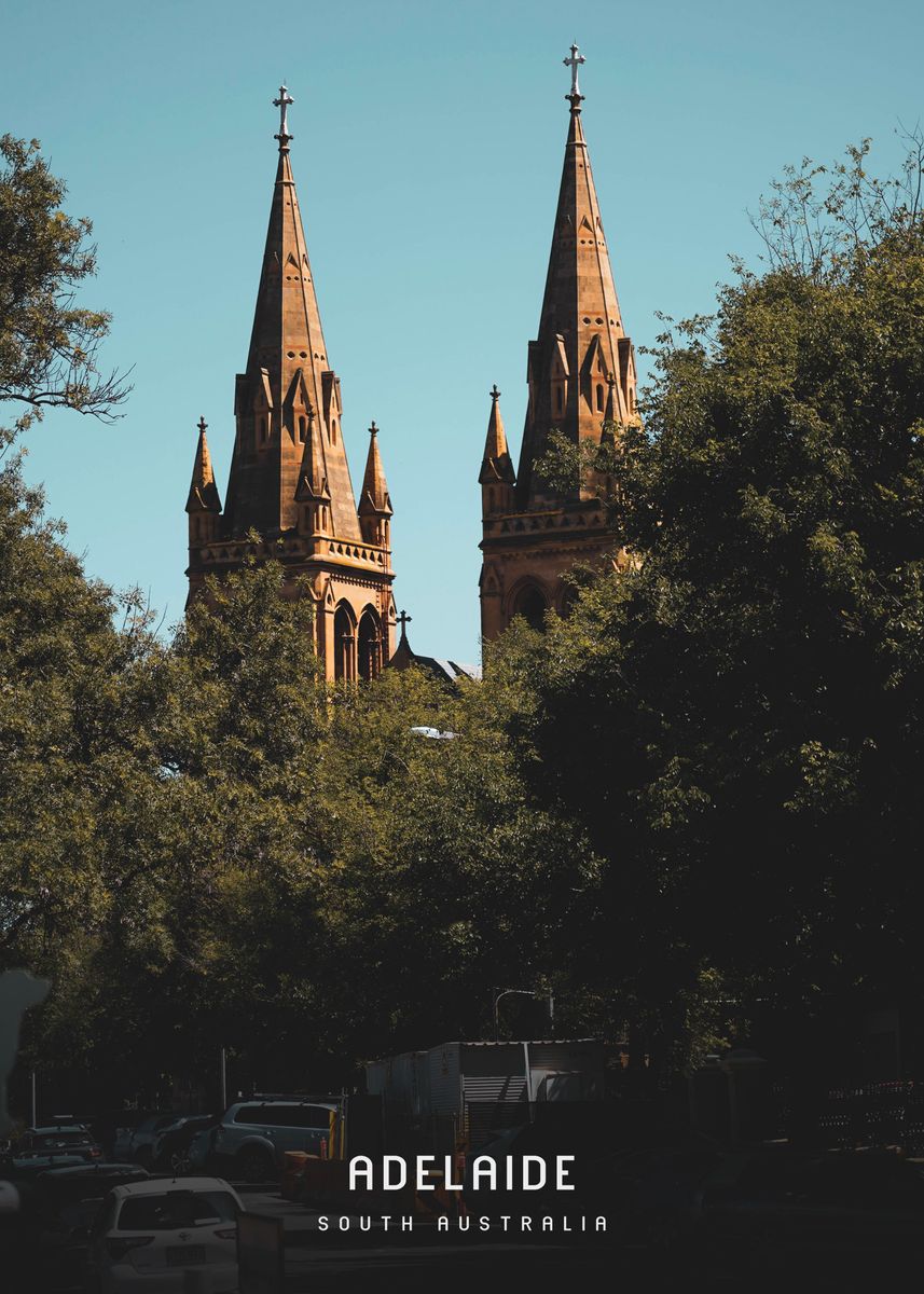 'Adelaide ' Poster, picture, metal print, paint by Famous City | Displate