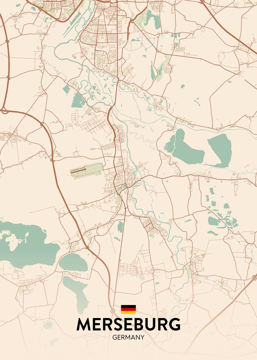 'Merseburg DE' Poster, picture, metal print, paint by IMR Designs ...