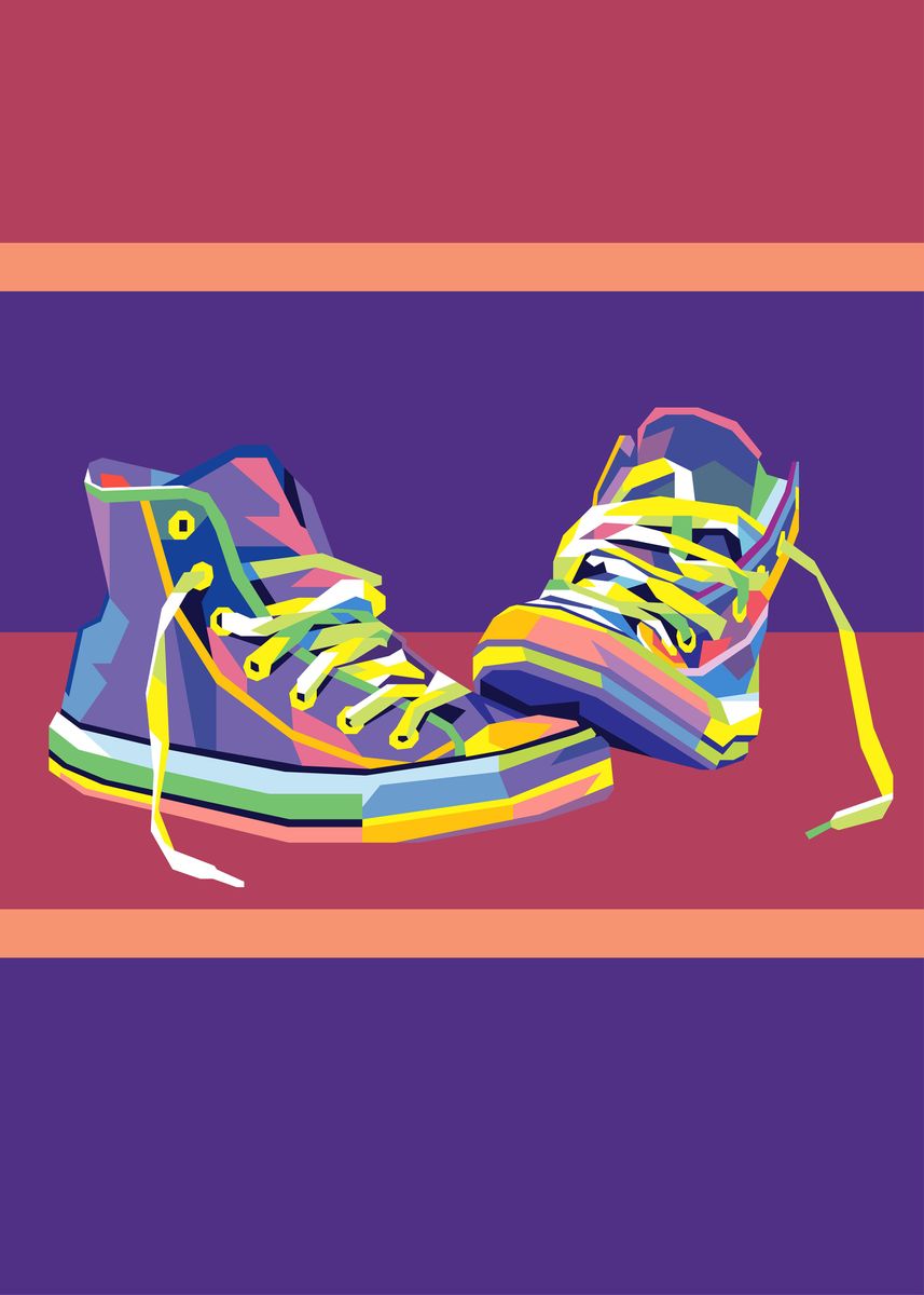 'Shoes Illustration ' Poster by Indra | Displate