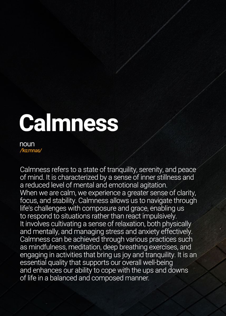 'Calmness' Poster, picture, metal print, paint by Mr Penguin | Displate