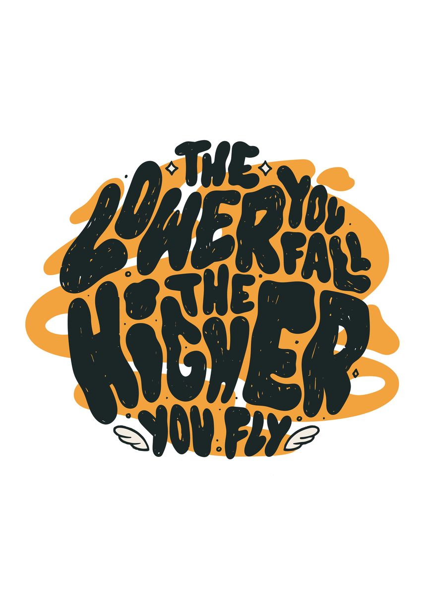 'Falling Quote' Poster by Cool Worker | Displate