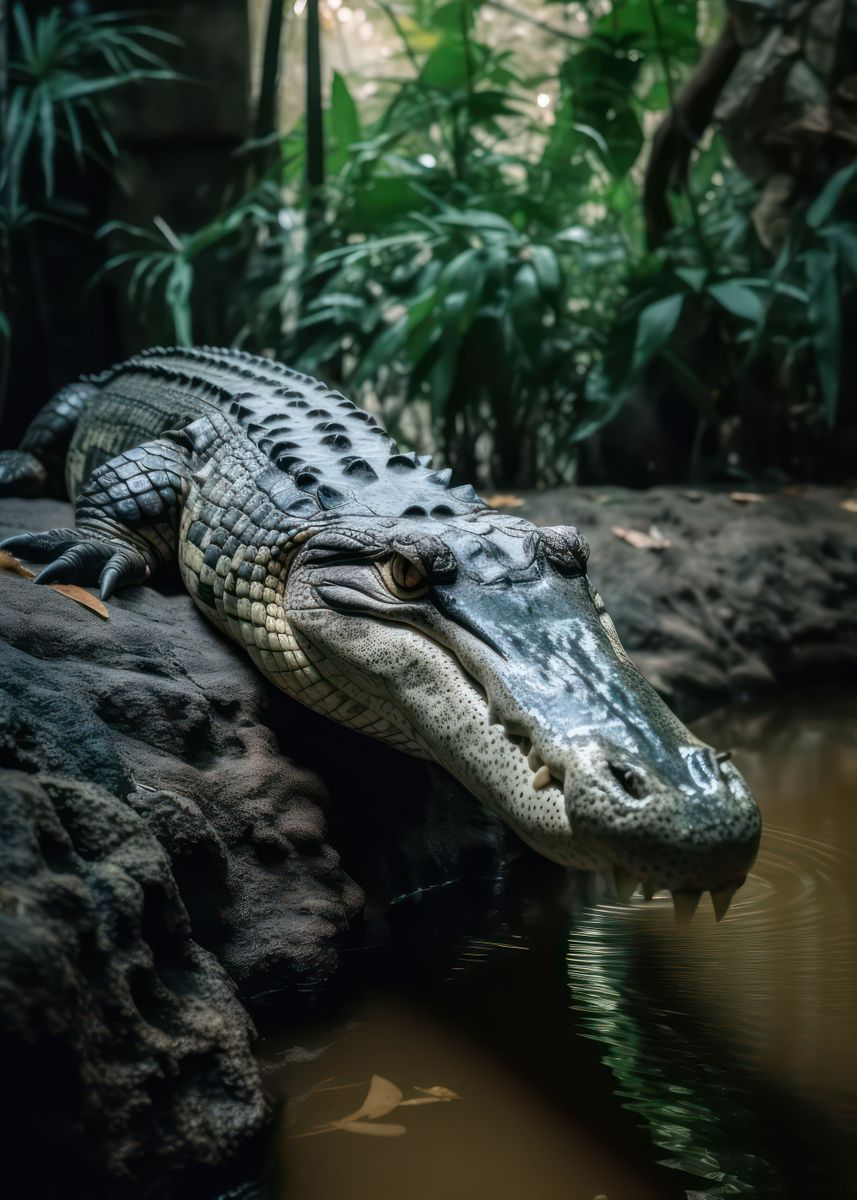 'Formidable crocodile' Poster, picture, metal print, paint by Zooscape ...
